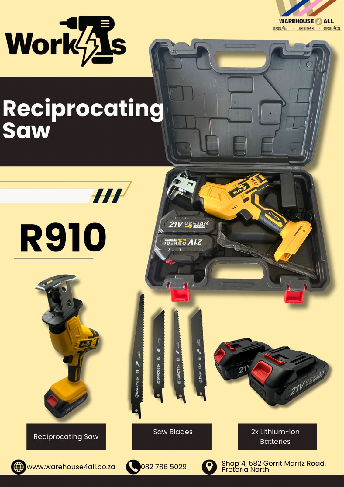 Work4s Reciprocating Saw – Warehouse 4 All